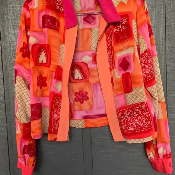 Jo Hardin | Skirts | Jo Hardin Vintage Zip Front Color Block Jacket And ...